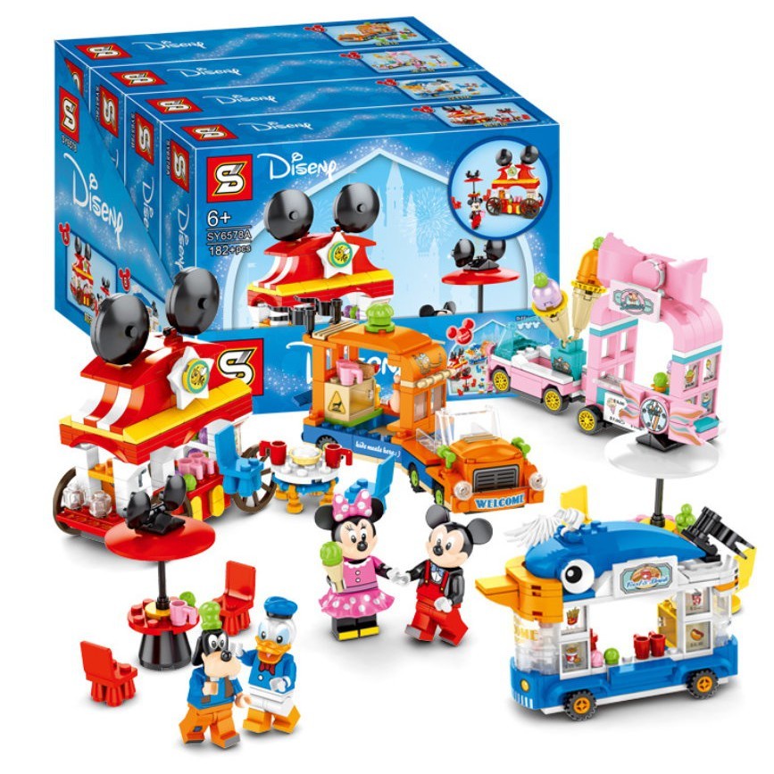 Jual Brick Lego SY6578 Disney Vacation House Bus Car Mickey Donald ...