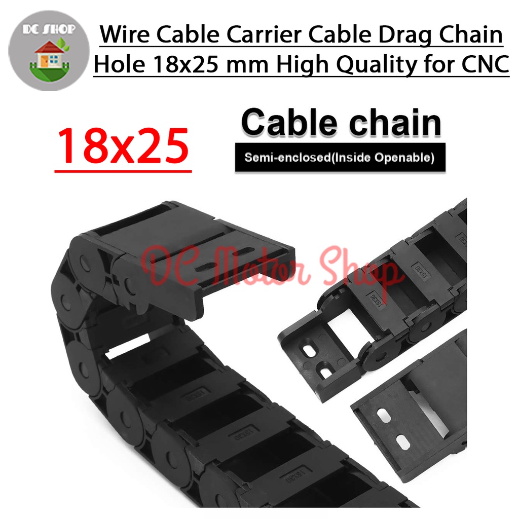 Jual Wire Cable Carrier Cable Drag Chain Hole 18x25 mm Semi Enclosed ...