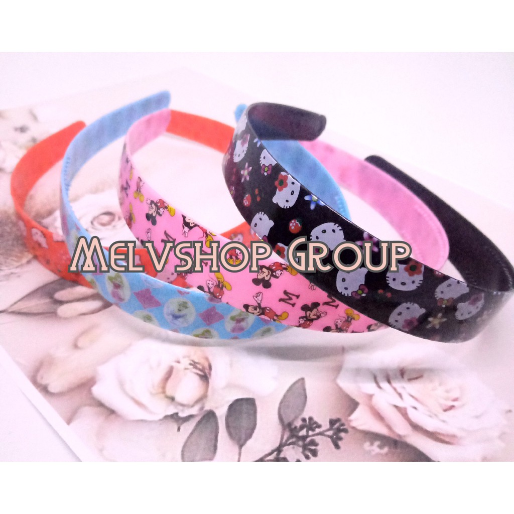 Jual BANDO ANAK KARAKTER LEBAR / BANDO PLASTIK Motif Prin Gambar ...