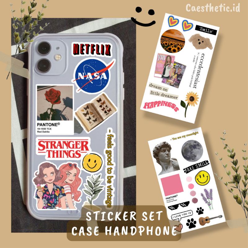 Jual STICKER CASE HANDPHONE SET - AESTHETIC VINTAGE SERIES - STICKERS ...