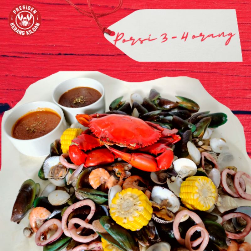 Jual Paket (Kepiting 1 ekor, Kerang mix 1 kg, Cumi, Udang) | Shopee ...