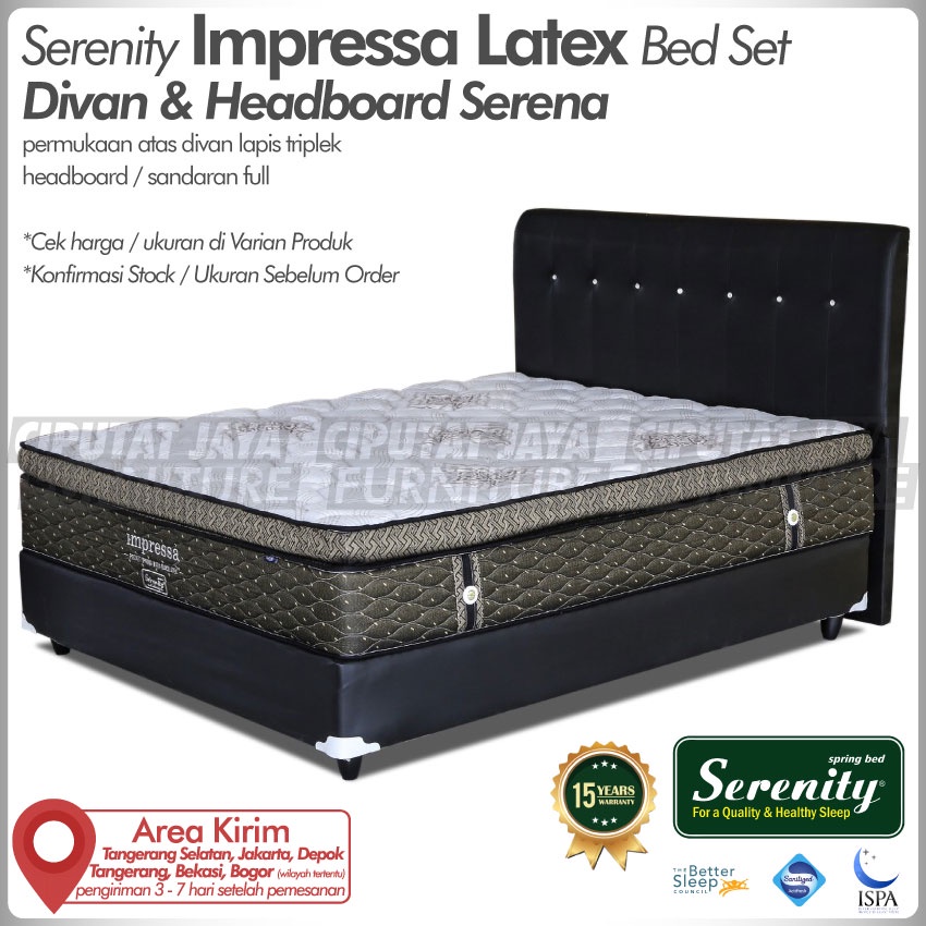 Jual springbed elite serenity impressa pocket spring pillow top latex ...