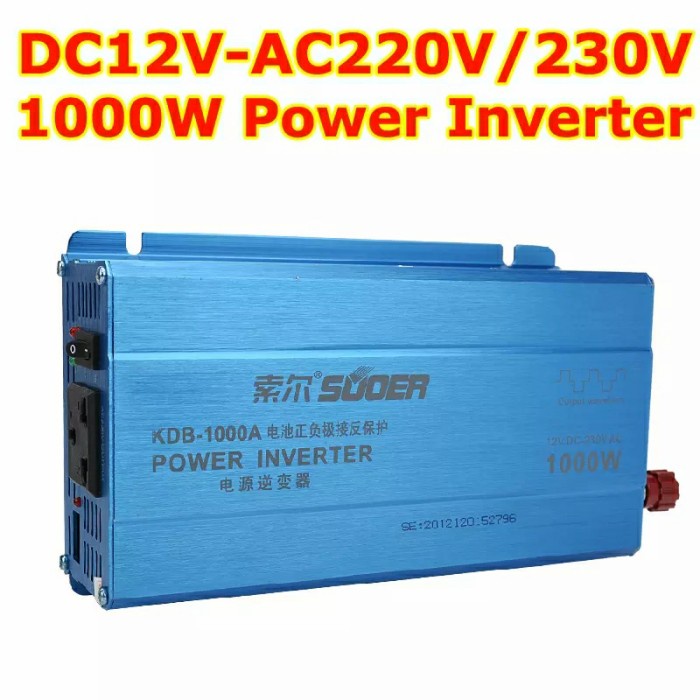 Jual Power Inverter SUOER KDB-1000A 12V 1000W 12 Volt 1000 Watt | Shopee Indonesia