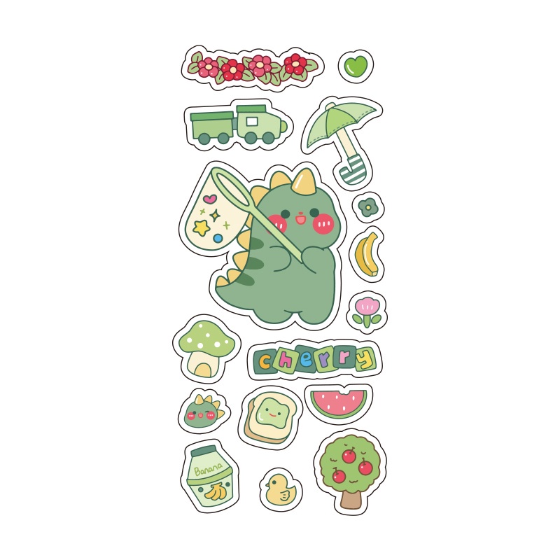 Jual Stiker PVC Aesthetic 1 Lembar Panjang | Sticker Cute Animal ...