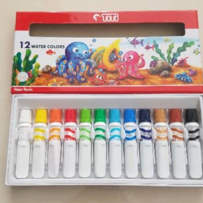 Jual TITI CAT AIR 12 WARNA | WATER COLOUR | Shopee Indonesia