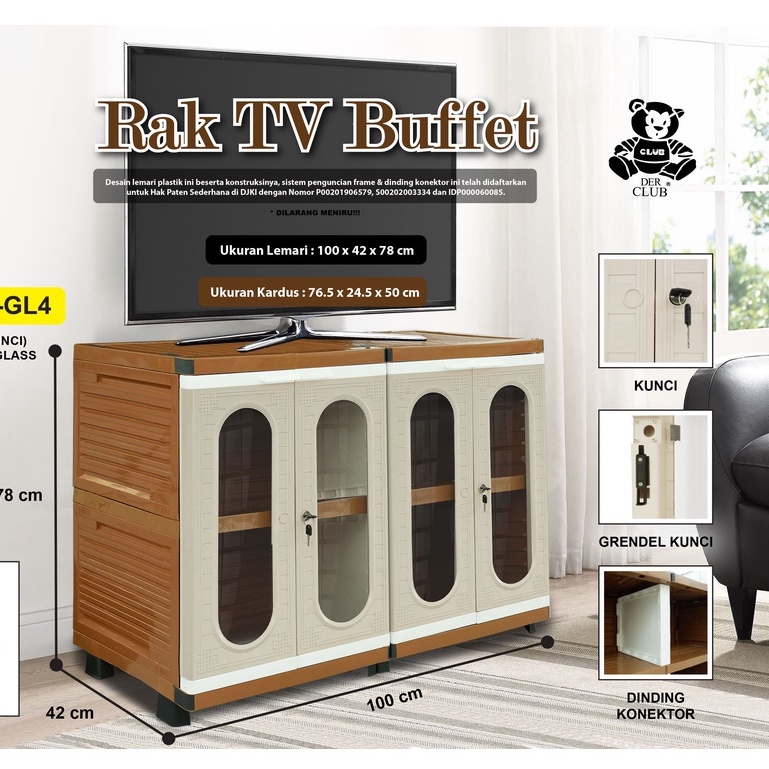Jual Rak TV Club/Rak TV Buffet/Rak Buffet Serbaguna MEJA TV | Shopee ...