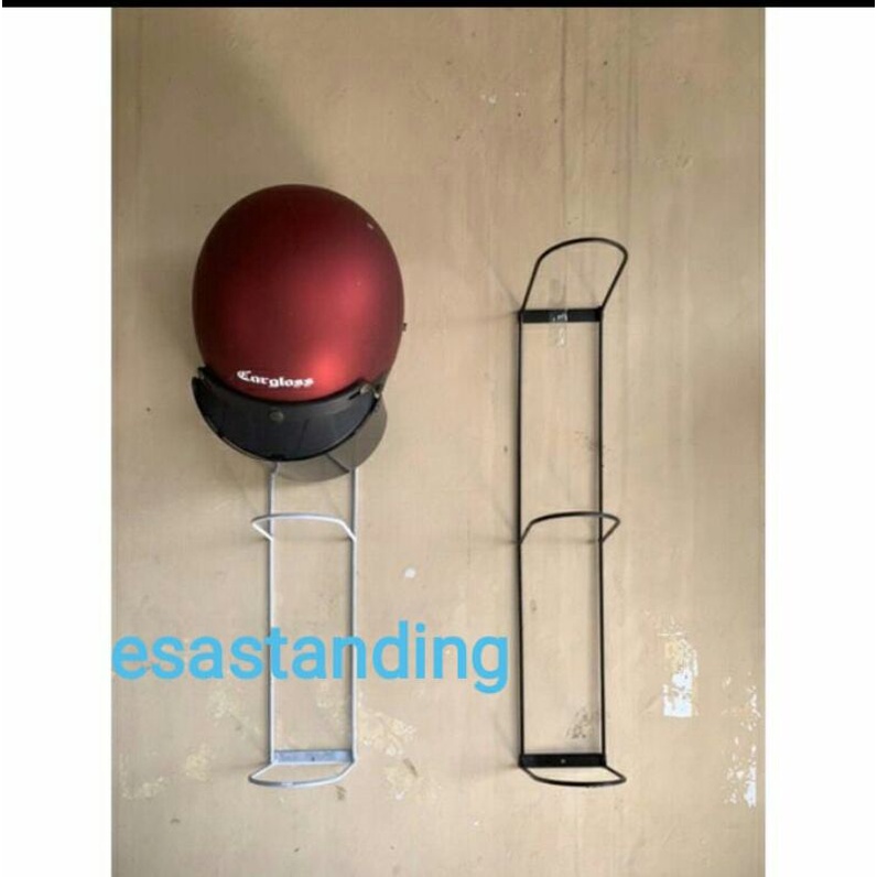 Jual Standing rak helm 3 susun tinggi 50cm/rak helm besi/gantungan helm ...