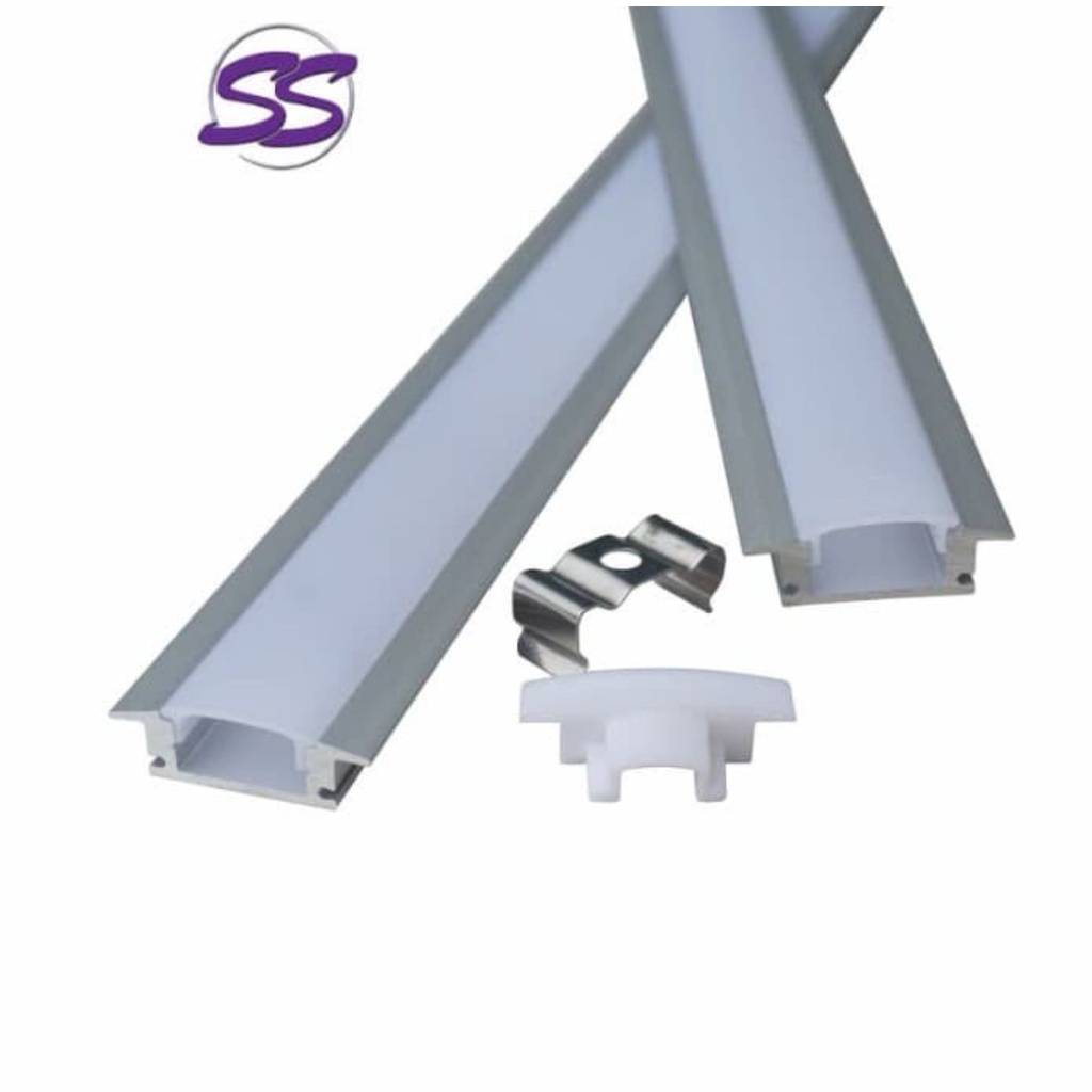 Jual Housing led strip alumunium 1 Meter Housing led strip alumunium 1M ...