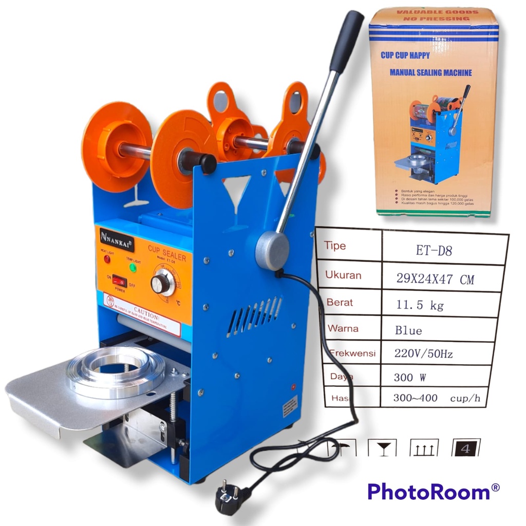 Jual NANKAI DT-8 Cup Sealer Manual Mesin Alat Pemanas Pres Siler Tutup ...