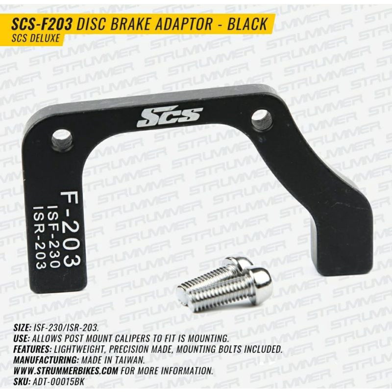 Jual Adaptor Caliper Disc Brake belakang IS Mount 203 mm Baut samping SCS | Shopee Indonesia