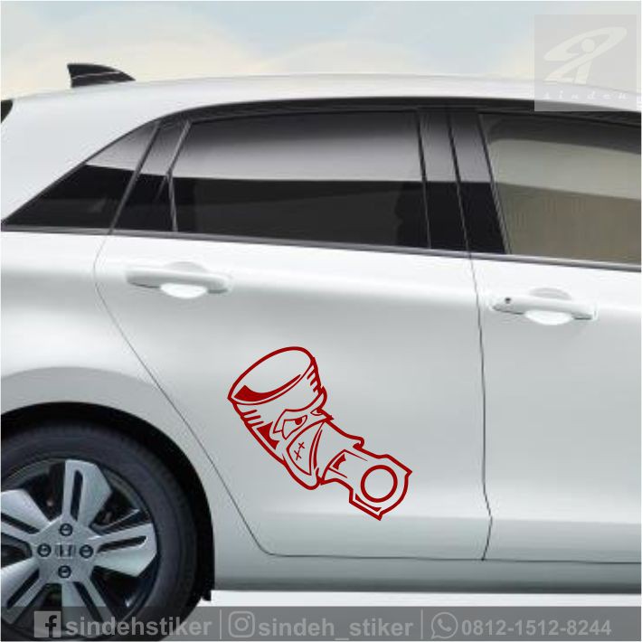 Jual cutting sticker mobil JDM Piston stiker mobil keren stiker pintu ...