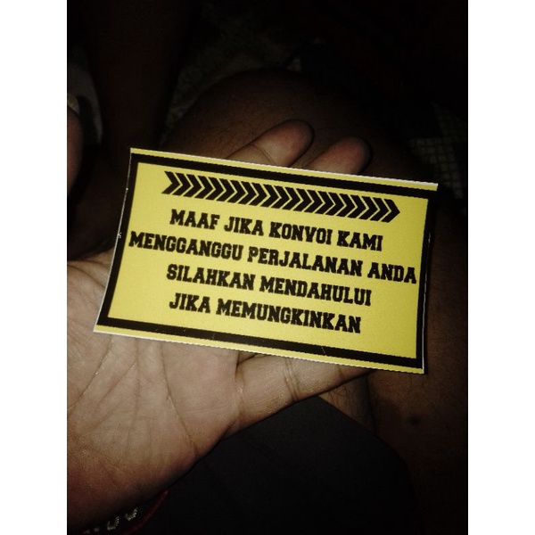 Jual sticker vinil maaf konvoi | Shopee Indonesia
