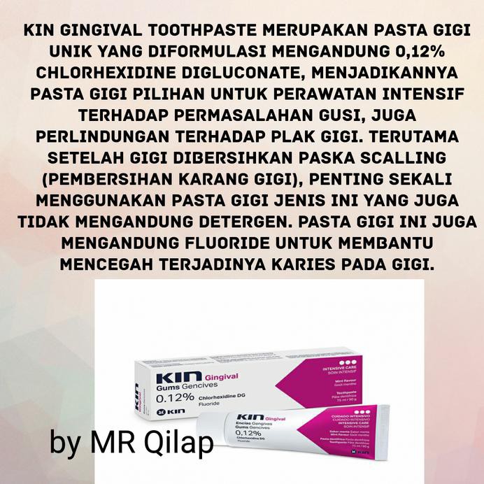 Jual KIN GINGIVAL TOOTHPASTE (PERAWATAN GUSI & RONGGA MULUT) | Shopee ...