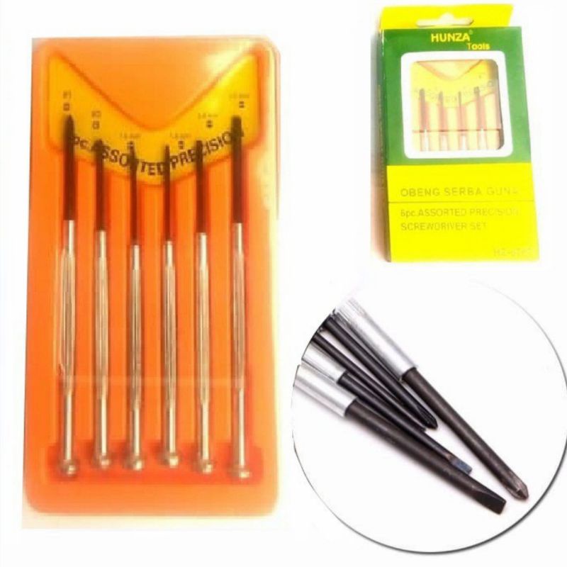 Jual OBENG JAM SET 6 PCS / OBENG KACAMATA SET 6 PCS / MINI SCREWDRIVER SET | Shopee Indonesia
