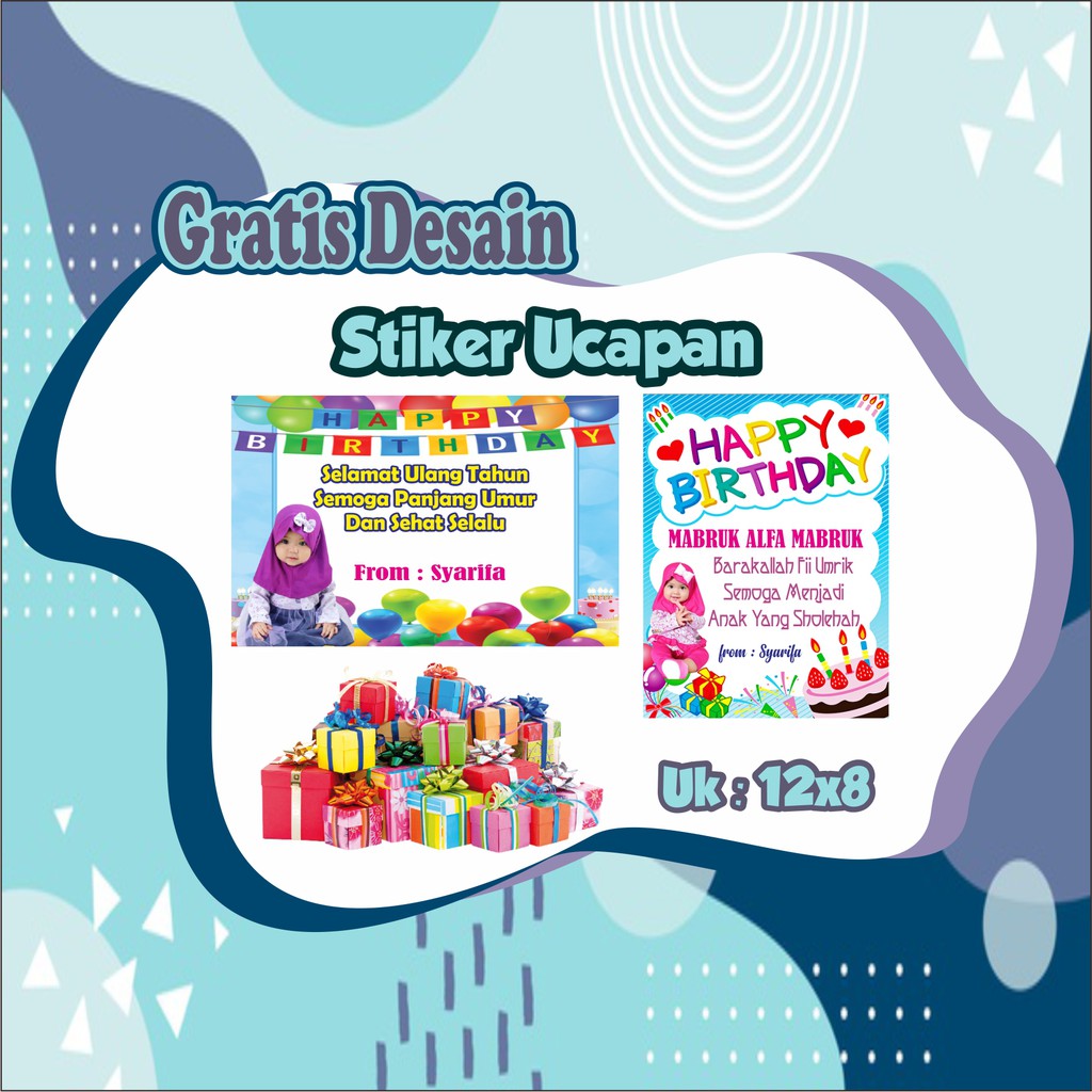 Jual STICKER ULANG TAHUN TERMURAH / STICKER UCAPAN ULTAH / STICKER KADO ...