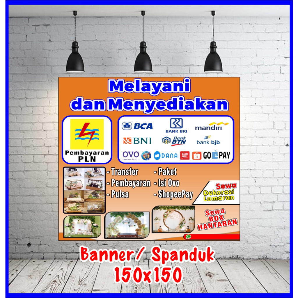 Jual Cetak spanduk, banner, backdrop ukuran 150x150cm | Shopee Indonesia