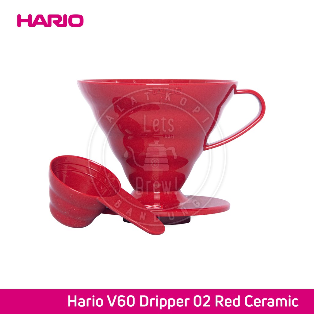 Jual HARIO DRIPPER V60 02 PLASTIK RED/WHITE / ALAT MENYEDUH KOPI ...