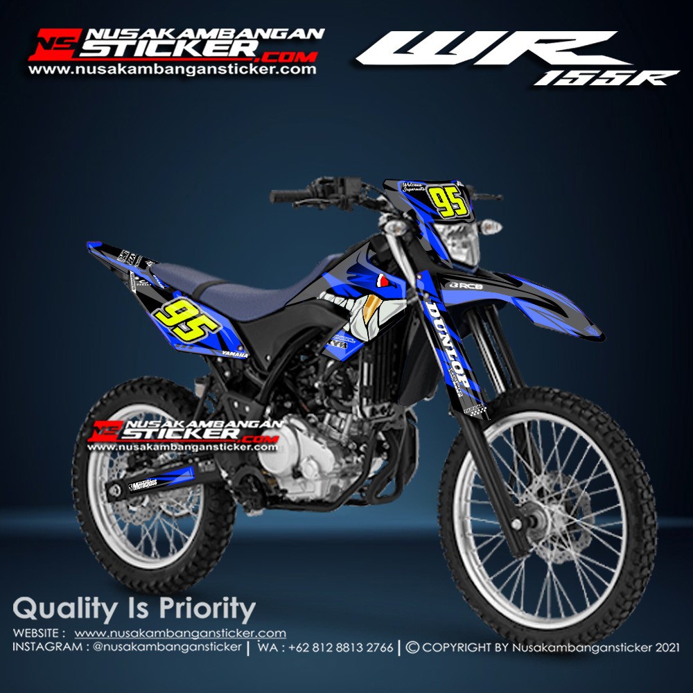 Jual Stiker WR 155R 95 Shark Biru | Shopee Indonesia