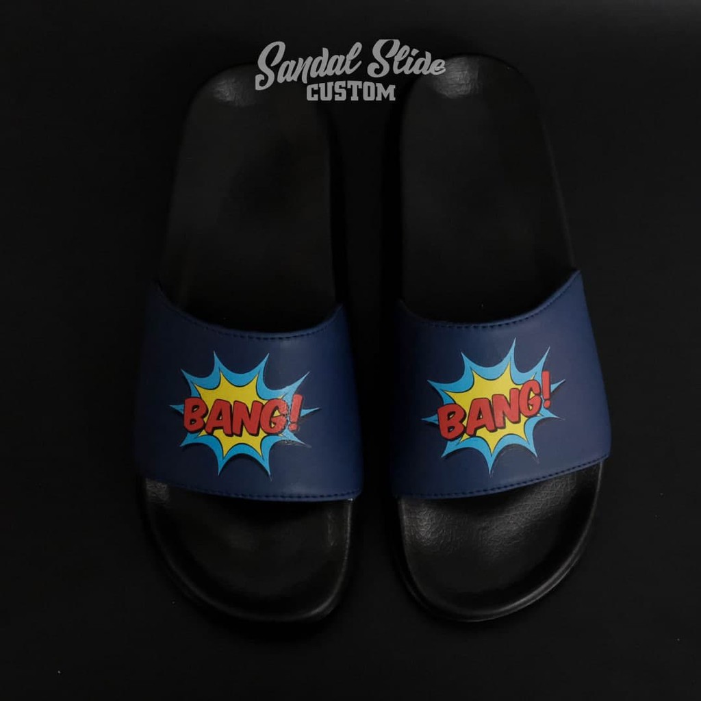 Jual Sendal Slop Pria Logo Bang Kualitas Original Bisa Custom Logo ...