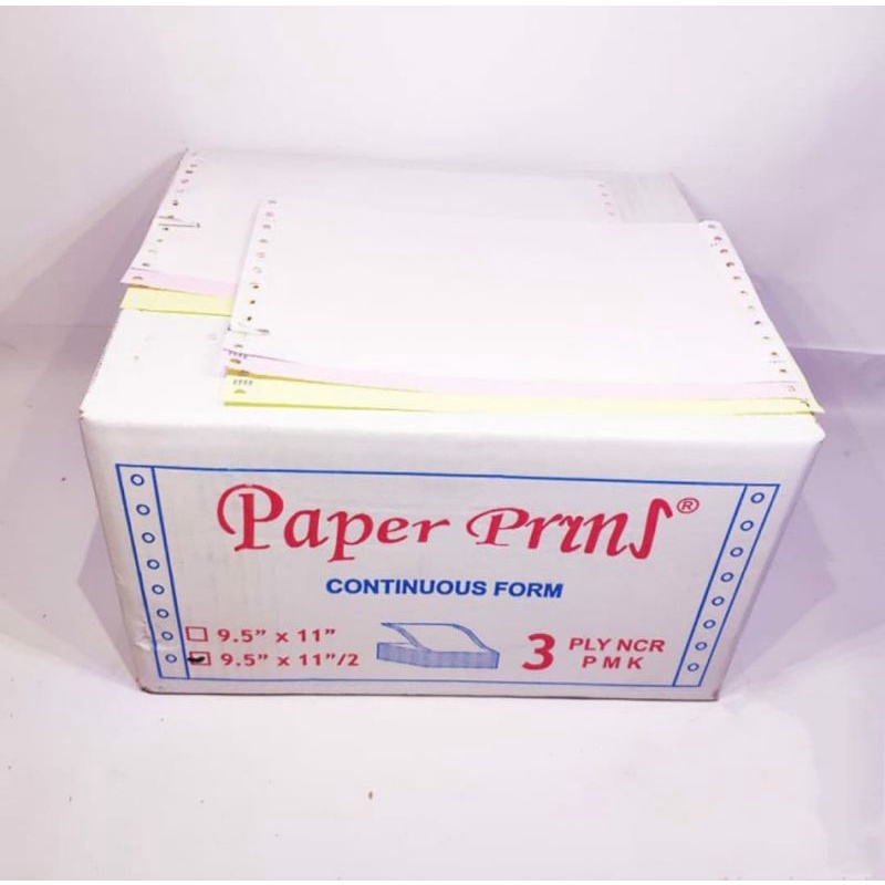 Jual Kertas komputer continuous form 3ply rangkap 3 9.5x11" paper prins ...