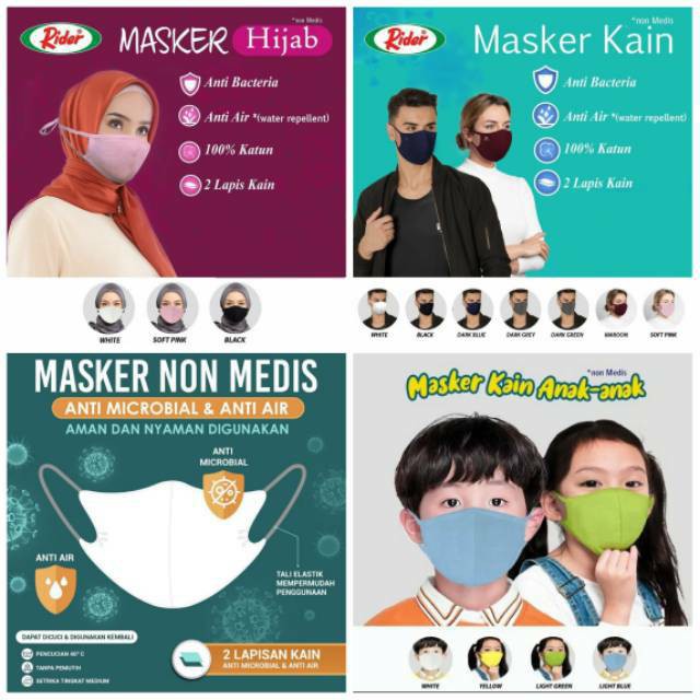 Jual Masker Sritex Rider Masker Hijab Masker Anak Anti Microbial dan ...
