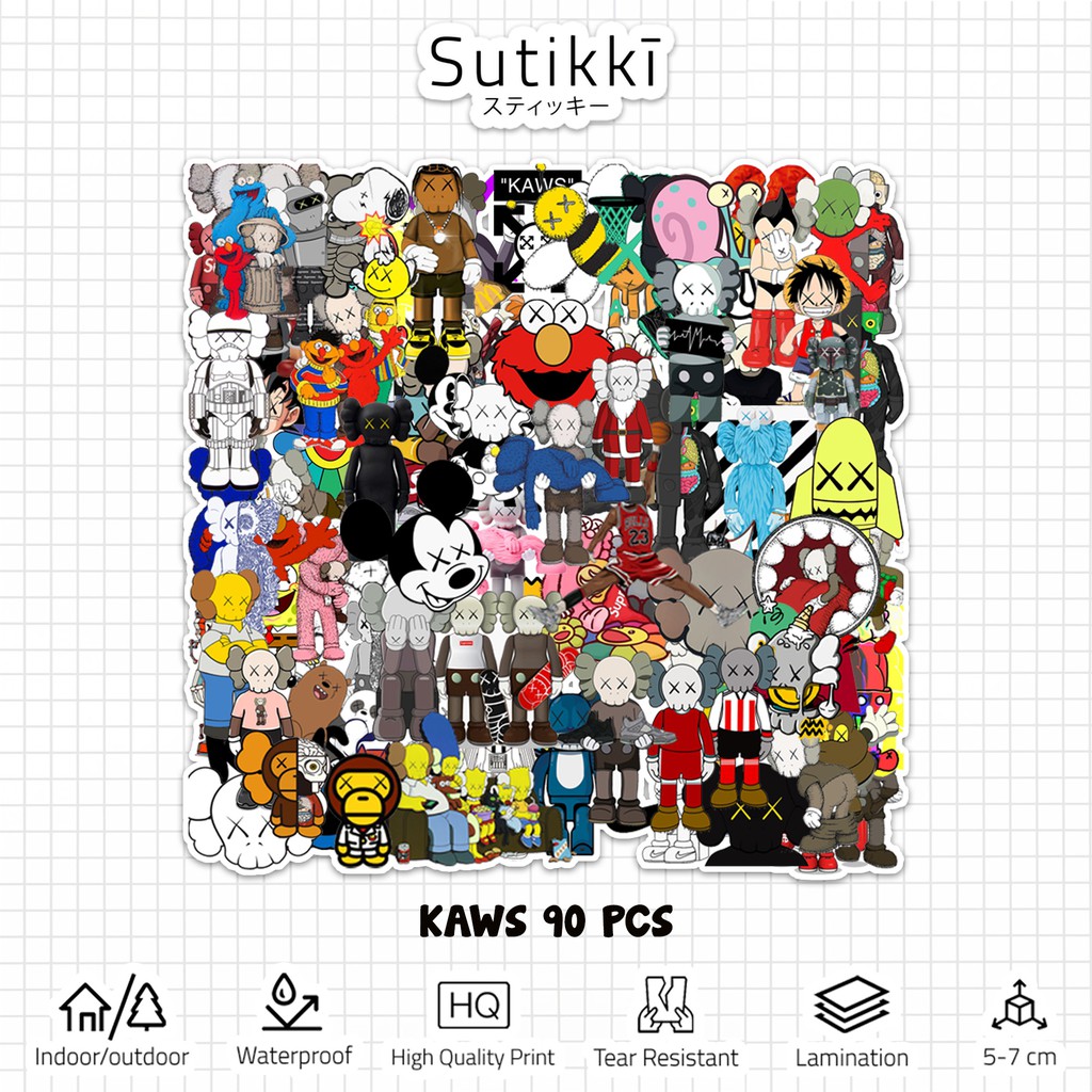 Jual Sutikki | Sticker Pack Kaws Hypebeast Uniqlo Sesame Street Stiker ...