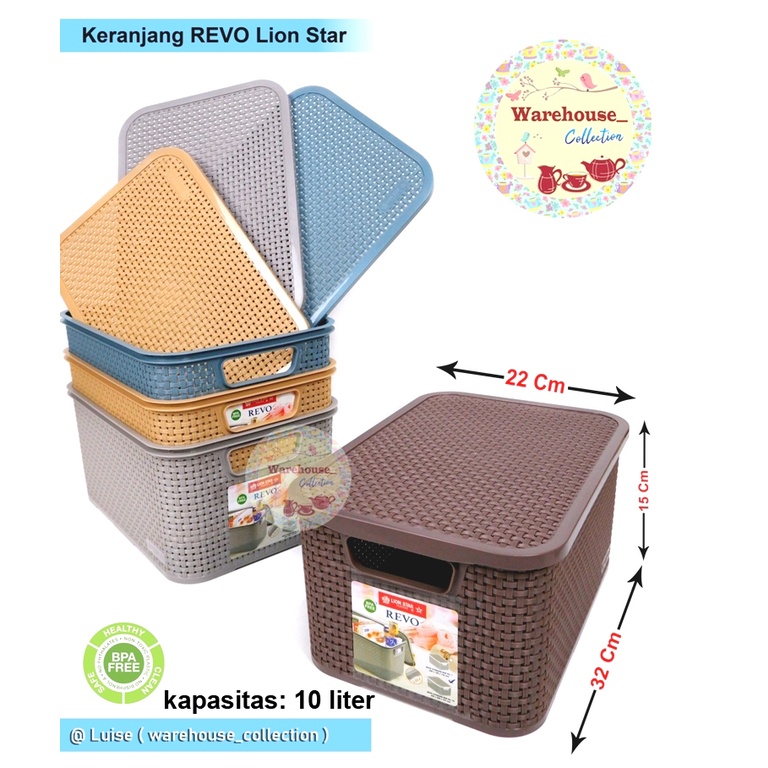 Jual Keranjang Revo 10L Lion Star / Keranjang Box / Storage Box / Kotak ...