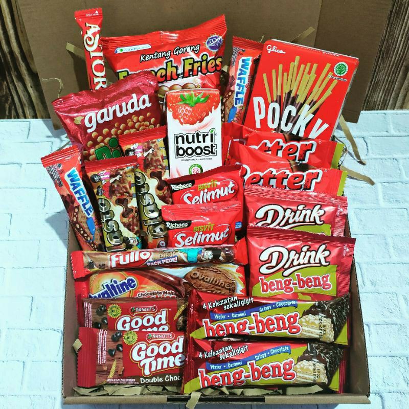 Jual Bucket Snack/ Hampers Box Snack / bouqet box | Shopee Indonesia