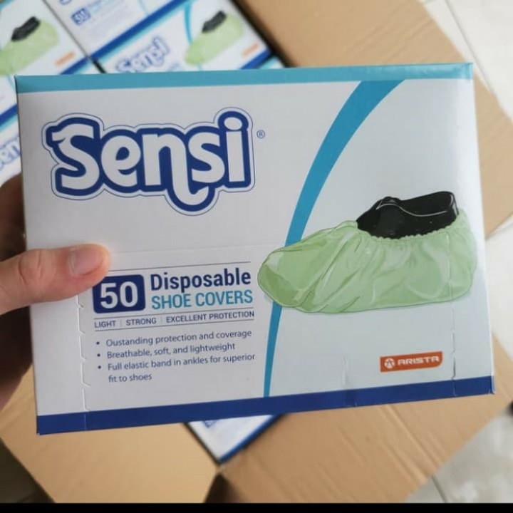 Jual Sarung Medis Penutup Sepatu SENSI Disposable Non Woven Shoe Shoes ...
