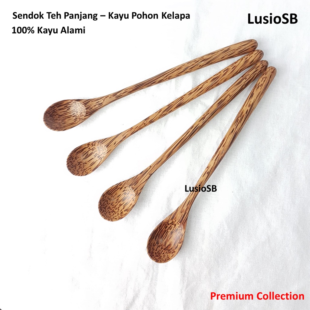 Jual LusioSB Sendok Teh Panjang Kayu Kelapa / Sendok Madu / Teaspoon ...