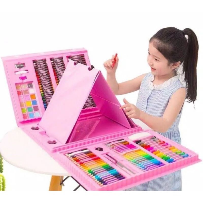 Jual painting set alat mewarnai anak murah lengkap / set alat mewarnai ...