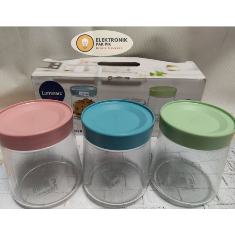 Jual Luminarc Set Toples/Jar Pot Swing 750ml - 3Pcs | Shopee Indonesia