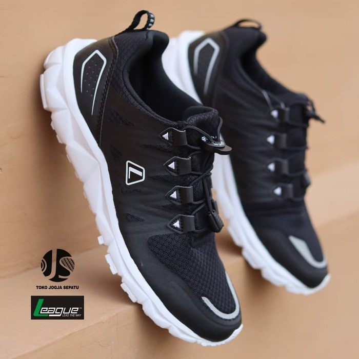 Jual Sepatu League Running Original League KUMO 1.5 M - Black/Nine Iron ...