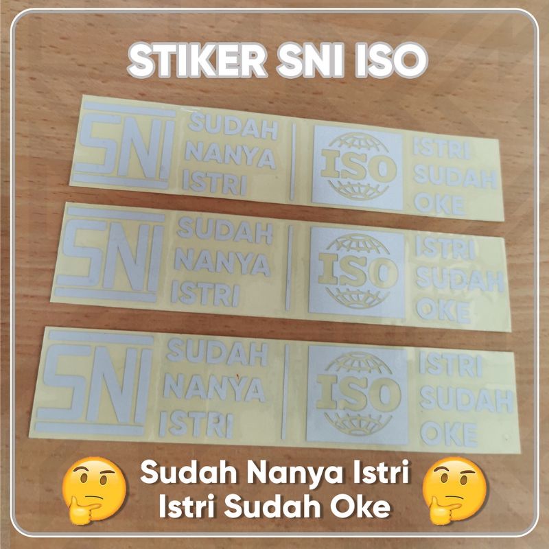Jual Sticker cutting SNI sudah nanya istri ISO istri sudah oke | Shopee ...