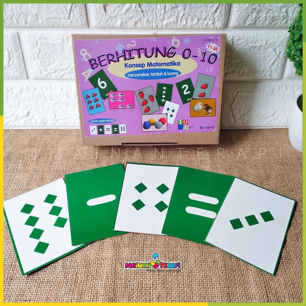 Jual Mainan Terapi IQ DEV Kartu Berhitung 0-10 Terapi Wicara Flash Card Kartu Bicara ABK ...