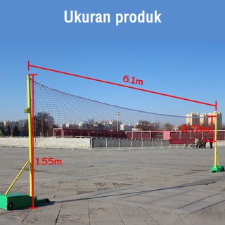 Jual HTD Sport Badminton Pole Tiang Net Bulu Tangkis Portable | Shopee ...