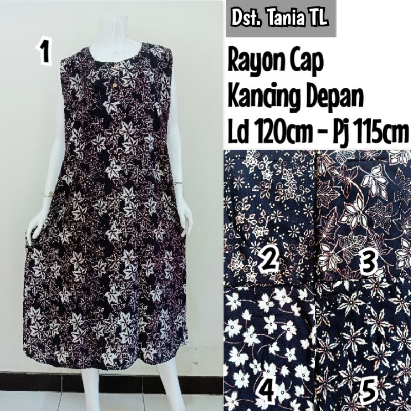 Jual Daster Yukensi Kancing Depan/Daster Tanpa Lengan/Baju Tidur Wanita ...