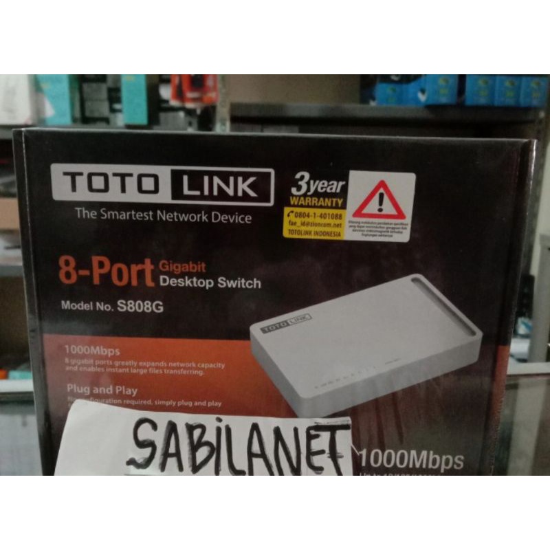 Jual TOTOLINK S808G 8-Ports Gigabit Ethernet Switch hub | Shopee Indonesia