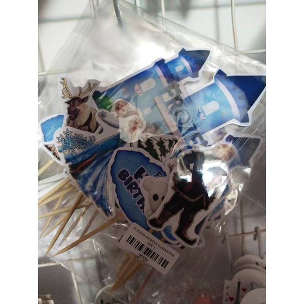 Jual TOPPER TUSUK KUE ULANG TAHUN KARATER FROZEN | Shopee Indonesia