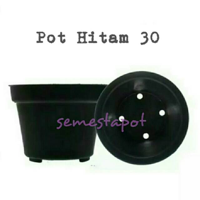 Jual Pot Bunga Tanaman Hitam Ukuran 30 cm | Shopee Indonesia