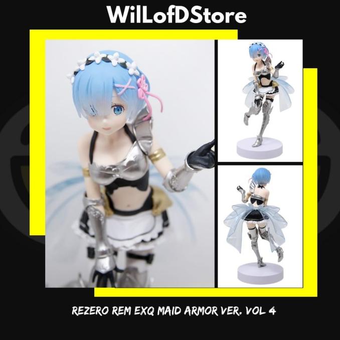 Jual Action Figure Rezero Rem Exq Maid Armor Ver. Vol 4 Titaniawat | Shopee Indonesia
