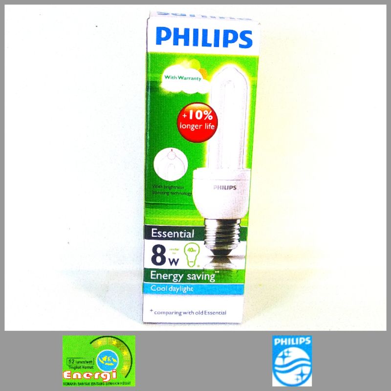 Jual PHILIPS Essential 8W Cool daylight | Shopee Indonesia