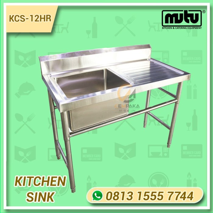 Jual Bak Cuci Piring Restoran Work Sink Table Stainless Steel Kcs-12Hr ...