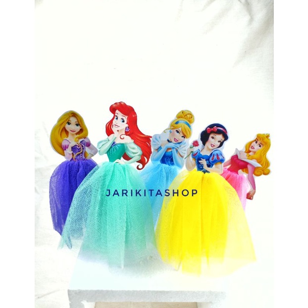 Jual CAKE TOPPER PRINCESS ROK TUTU DRESS AURORA JASMINE SNOW WHITE ...