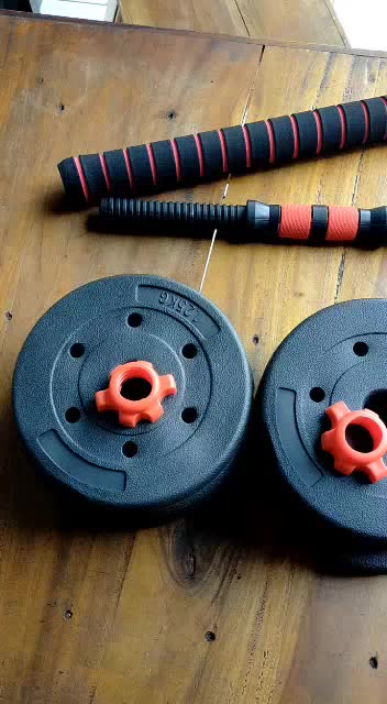 Jual dumbell set PVC barbel Set 20 KG alat angkat beban weight training ...
