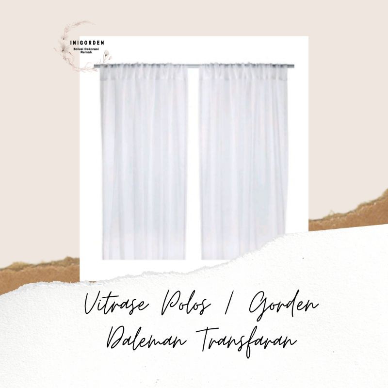 Jual Vitrase Polos || Vitrase Gorden Transparan | Shopee Indonesia