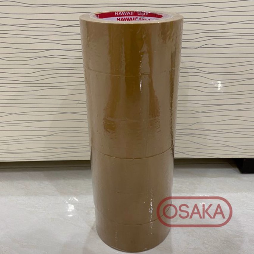 Jual Lakban / Isolasi / Selotip Hawaii Bening dan Coklat 45mm / 2 inch x 90 yard | Shopee Indonesia