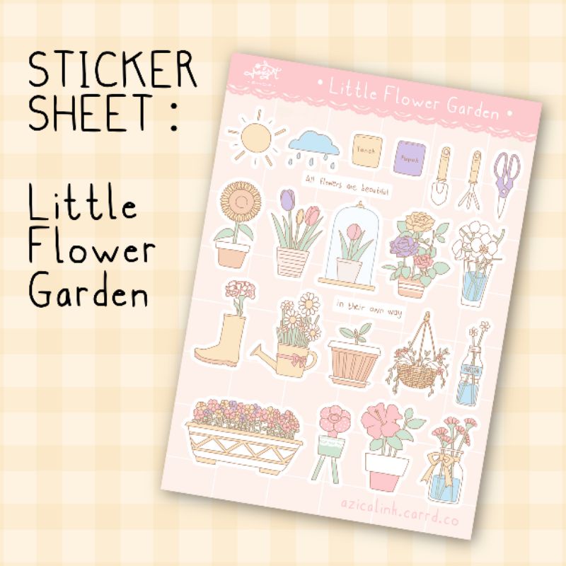 Jual Sticker Aesthetic Journal Tema Bunga Taman Tanaman Tumbuhan (Vinyl ...