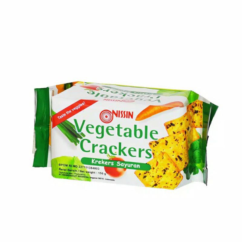 Jual NISSIN Vegetable Crackers 150 gram - Biskuit Sayuran | Shopee ...