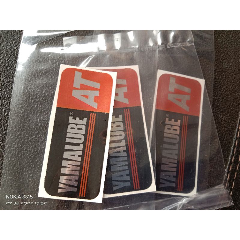 Jual STICKER YAMALUBE AT BAHAN CHROME | Shopee Indonesia